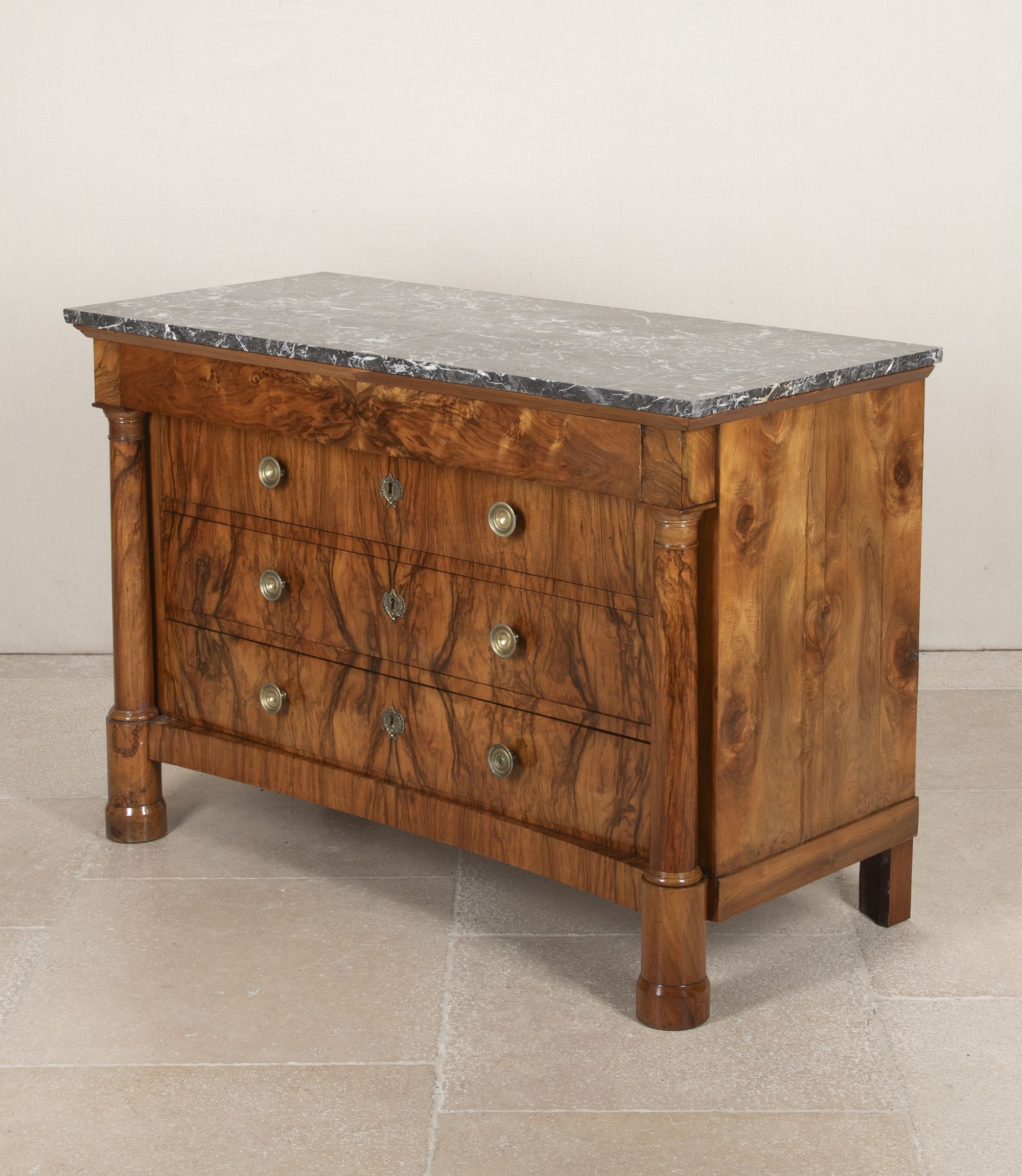 19th Century French Empire Walnut Commode - CC5247701 | Lorfords Antiques
