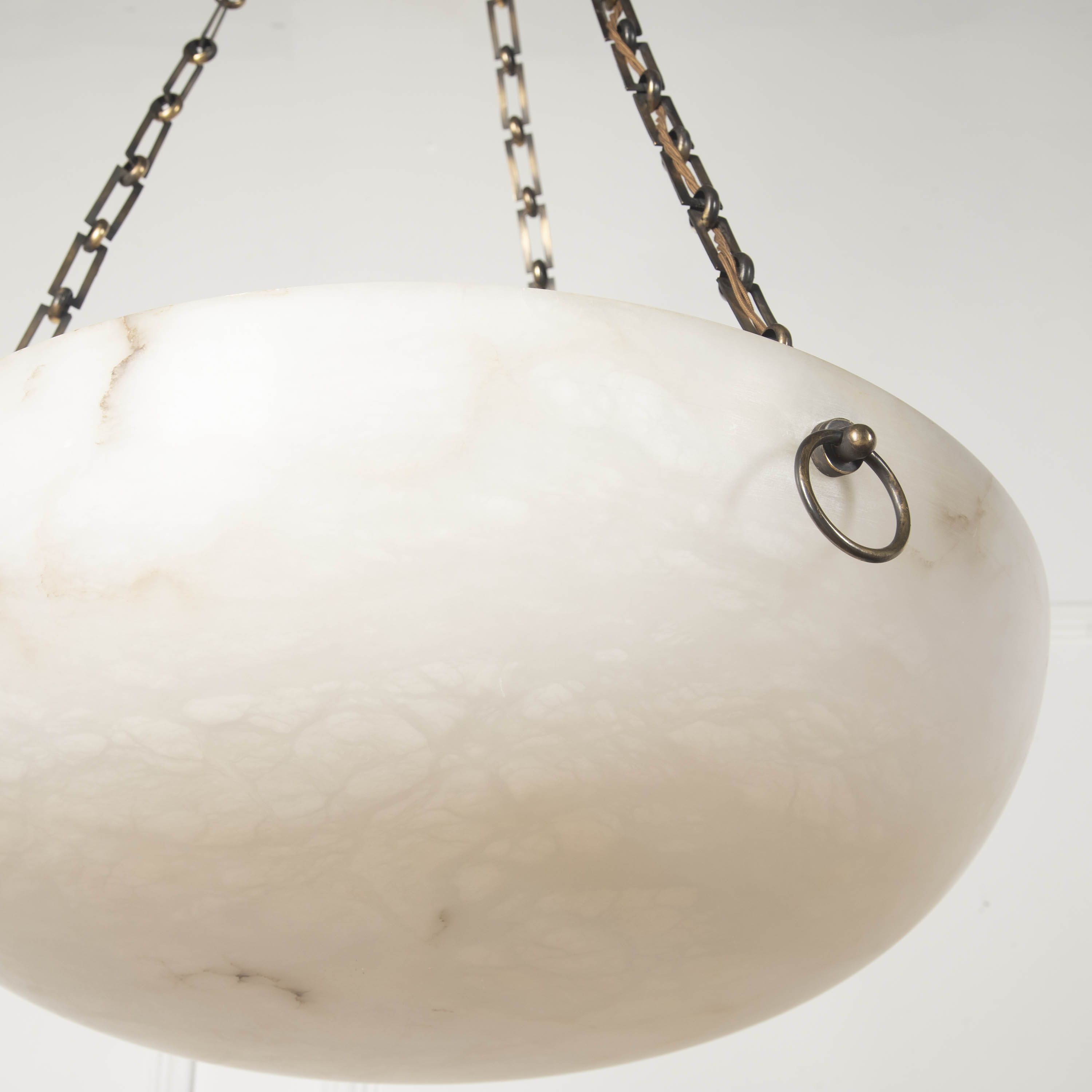 Pair of Large Alabaster Hanging Lights - LC3612469 | Lorfords Antiques